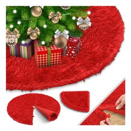 Kesser® Weihnachtsbaumdecke Tannenbaum Decke Christbaumdecke Kunstfell Rund Teppich Filz Plüsch für Schnee Christbaum Weihnachtsbaum Deko Dekorationen