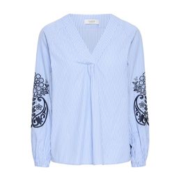 B.Young Bluse 'BYHemma' Damen Gr&ouml;&szlig;e XXXL hellblau / schwarz / wei&szlig;