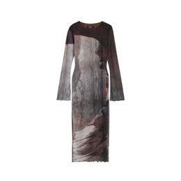 Desigual Kleid Damen Gr&ouml;&szlig;e 36 dunkelbraun / wei&szlig; Winterkleid