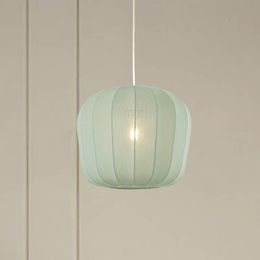 LINDBY Hängeleuchte Helin, blau, Ø 35 cm, Stoff