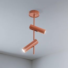 Sigma Deckenspot Leda 2, ziegelrot, 2-flammig, Höhe 55 cm