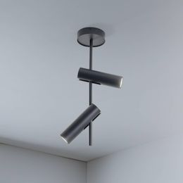 Sigma Deckenspot Leda 2, anthrazit, 2-flammig, Stahl, Höhe 55 cm