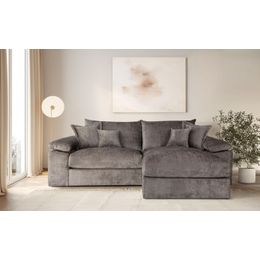 Ecksofa Home Affaire, B:246cm T:187cmtaupe, 100% Polyester, Wohnzimmer, Sofas, "Soft&Cosy XL L-Form, B: 246 cm", Mega-Sofa, Cord oder
