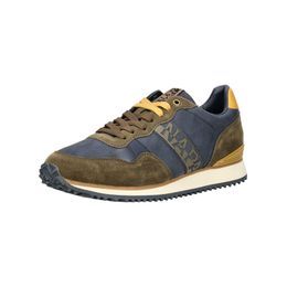 Napapijri Herren Sneaker "Napapijri Sneaker Lederimitat/Textil", Gr. 40braun, blau, Lederimitat, Textil, Schuhe