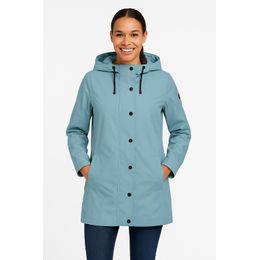 Funktionsmantel Only "ONLTRINA RAINCOAT OTW ZL", Damen, Gr. M, blau (arona), Web, Obermaterial: 100% Polyester, unifarben, Mäntel
