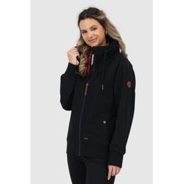 alife and kickin Outdoorjacke ALIFE & KICKIN "JORANAAKA", Damen, Gr. M, schwarz (moonless), Web, Obermaterial: 100% Polyester, unifarben, Jacken Outdoorjacke