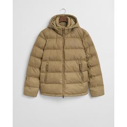 Steppjacke Gant "ACTIVE CLOUD JACKET", Herren, Gr. 4XL, light taupe, Web, Obermaterial: 100% Polyester. Futter: 100% Polyamid. Wattierung: 100% Polyester, regular fit hüftlang, Jacken, regular fit, abnehmbare Kapuze, 2-Wege-Reißverschluss