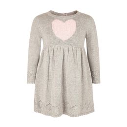 Sommerkleid happy girls "dress", Mädchen, Gr. 92, EURO-Größen, grau melange, Stoff, 100% Baumwolle, normal, Kleider