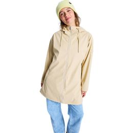 Regenjacke Roxy "Raining Again", Damen, Gr. L, pebble, 100% Polyurethan, Jacken