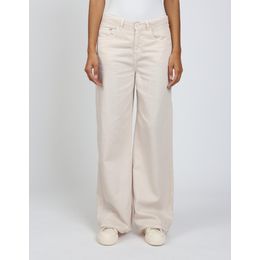 Weite Jeans Gang "94CARLOTTA", Damen, Gr. 27, N-Gr, grau (kitt), Denim/Jeans, Obermaterial: 65% Lyocell, 25% Baumwolle, 10% Leinen, unifarben, weit bodenlang, Jeans, weiter Fit im bodenlangen Palazzo-Style