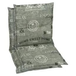 Sesselauflage GO-DE, grau (hellgrau), B:100cm H:5,5cm T:50cm, Bezug: 65% Polyester, 35% Baumwolle, Polsterauflagen