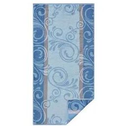 Cawö Handtuch CAWÖ Gr. 1, blau (bleu, gemustert), B:50cm L:100cm, 100% Baumwolle, Handtücher