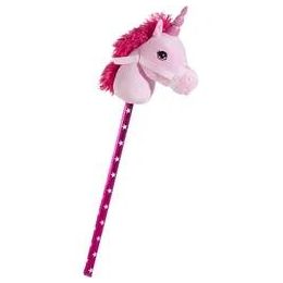 Steckenpferd Heunec "Einhorn, pink", pink, Steckenpferde, KinderB:12cm H:70cm T:25cm, Holz, Polyester, B:12cm H:70cm T:25cm