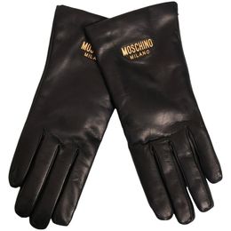 Moschino Handschuhe - Leather gloves - Gr. ONE SIZE - in Schwarz - f&uuml;r Damen