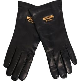 Moschino Handschuhe - Leather gloves - Gr. ONE SIZE - in Schwarz - f&uuml;r Damen