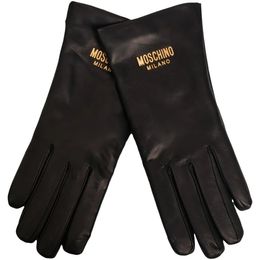 Moschino Handschuhe - Leather gloves - Gr. ONE SIZE - in Schwarz - f&uuml;r Damen
