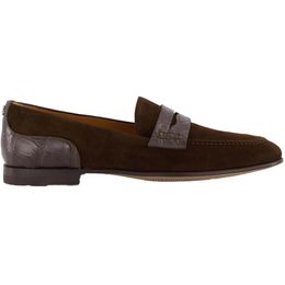 Dolce & Gabbana Dolce&Gabbana Loafer - Heren DG Plaque Loafers Bruin - Gr. 42,5 (EU) - in Braun - f&uuml;r Damen