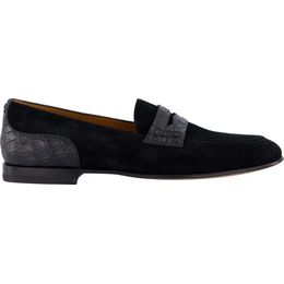 Dolce & Gabbana Dolce&Gabbana Loafer - Heren DG Plaque Loafer Zwart - Gr. 45 (EU) - in Schwarz - f&uuml;r Damen