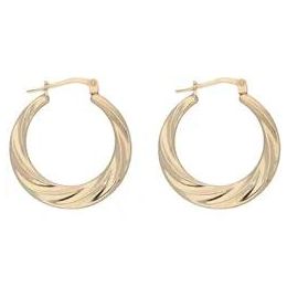 Paar Creolen Firetti "Schmuck Geschenk Gold 375 Ohrschmuck Creole", gold (gelbgoldfarben), Ohrringe, Damen, Gelbgold 375