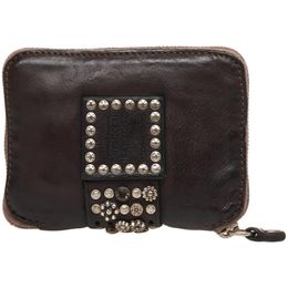 Campomaggi Portemonnaie - Leather wallet with stud detail - Gr. unisize - in Braun - f&uuml;r Damen