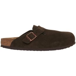 Birkenstock Slipper & Pantoletten - Suede clogs 'Boston' - Gr. 41 (EU) - in Braun - für Damen