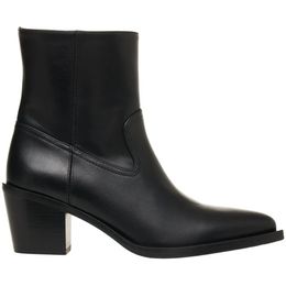 Stuart Weitzman Stiefel - Leather boots 'Tate' - Gr. 37,5 (EU) - in Schwarz - f&uuml;r Damen