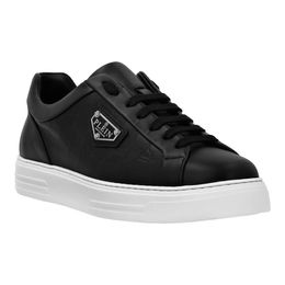Philipp Plein Low-Top Sneaker - Low-Top Turnschuhe Crocco Print - Gr. 36 (EU) - in Schwarz - f&uuml;r Damen