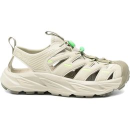 Hoka One One Hoka Sandalen - U Hopara Oyster Mushroom/neon Lime - Gr. US_8_5 - in Bunt - f&uuml;r Damen