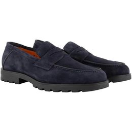Santoni Loafer - Rock-lf-seyu - Gr. UK_10 - in Blau - f&uuml;r Damen