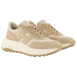 Hogan Stiefeletten - H Allacciato H - Gr. 39,5 (EU) - in Beige - f&uuml;r Damen
