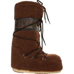 Moon Boot Moonboot Stiefel - Fleece boots 'ICON FLEECE' - Gr. 39 (EU) - in Braun - f&uuml;r Damen