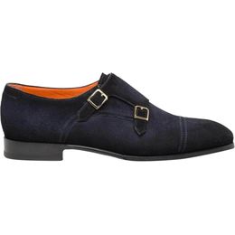 Santoni Loafer - Heren Double Buckle Loafer - Gr. UK_8_5 - in Blau - f&uuml;r Damen