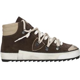 Philippe Model Low-Top Sneaker - Dames Prsx High Woman - Gr. 37 (EU) - in Braun - f&uuml;r Damen