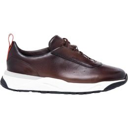 Santoni Low-Top Sneaker - Heren New Leas - Gr. UK_10 - in Braun - f&uuml;r Damen