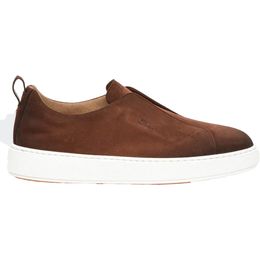 Santoni Loafer - Heren Victor Sneaker Nubuck - Gr. UK_10 - in Braun - f&uuml;r Damen