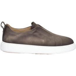 Santoni Loafer - Heren Victor Sneaker Nubuck - Gr. UK_10 - in Beige - für Damen