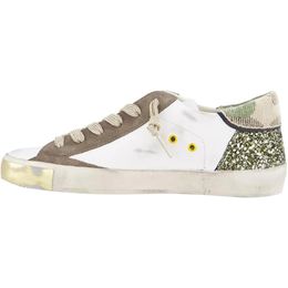 Philippe Model Low-Top Sneaker - Dames Prsx Low Sneaker Wit/Glitter - Gr. 37 (EU) - in Weiß - für Damen