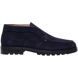 Santoni Loafer - Halfhoge Instapper - Gr. UK_7 - in Blau - f&uuml;r Damen