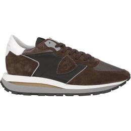 Philippe Model Low-Top Sneaker - Heren Tropez Haute Sneaker Bruin - Gr. 43 (EU) - in Wei&szlig; - f&uuml;r Damen