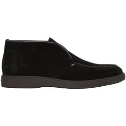 Santoni Loafer - Halfhoge Instapper - Gr. UK_7 - in Schwarz - f&uuml;r Damen