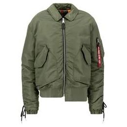 Bomberjacke Alpha Industries "CWU MA-1 Bomber TC Wmn", Damen, Gr. M, grün (sage, grün), Obermaterial: 100% Nylon, Futter: 100% Nylon, Füllung 100% Polyester, Jacken