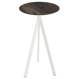 Klapptisch Essentials "Infinity", weiß (weiß, riverwashed wood, weiß), B:70cm H:110cm T:70cm, Pulverbeschichteter Stahl + HPL Tischplatte, Tische, in verschiedenen Ausführungen