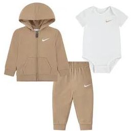 Body & Hose Nike SPORTSWEAR "NKN 3PC BODYSUIT PANT SET", Kinder, Gr. 92 (24), hemp, Obermaterial: 60% Baumwolle, 40% Polyester, sportlich, KOB Set-Artikel, für Babys