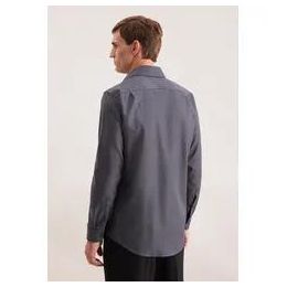 Businesshemd Seidensticker "Schwarze Rose", Herren, Gr. 3XL (48), normale Ärmellängen, grau, 100% Baumwolle, Hahnentrittmuster, regular fit, Langarm 2-Knopf-Manschette, Hemden, Regular 1/1 Kentkragen Pepita