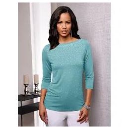 WITT 3/4-Arm-Shirt LADY "3/4-Arm-Shirt", Damen, Gr. 48, blau (ozean), 95% Viskose, 5% Elasthan, unifarben, U-Boot-Ausschnitt, Shirts