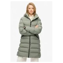 Steppjacke Superdry "CITY MID PADDED JACKET", Damen, Gr. M, freestyle grün, Web, Obermaterial: 100% Polyester, unifarben, relaxed fit, Jacken