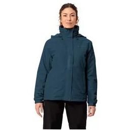 Fahrradjacke Vaude "WOMEN'S ESCAPE BIKE WARM JACKET", Gr. 46, blau (schwarz sea), Web, Obermaterial: 100% Polyester. Futter: 100% Polyacryl. Wattierung: 100% Polyester, hoch geschlossener Ausschnitt, eingesetzt eingefasste Kante mit Klettverschluss, Jacken, Wasserdicht, winddicht und atmungsaktiv