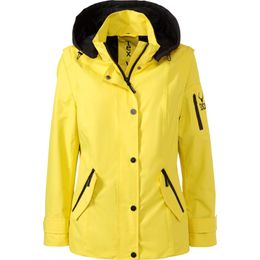CR&Eacute;ATION L Damen Funktionsjacke mit abnehmbaren &Auml;rmeln limone Gr&ouml;&szlig;e 54