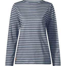 CR&Eacute;ATION L Damen Sweatshirt im Ringel-Dessin rauchblau-ecru-geringelt Gr&ouml;&szlig;e 46