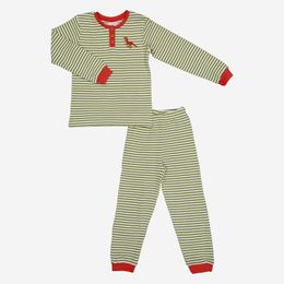 Sense Organics Cremefarben-grüner Pyjama